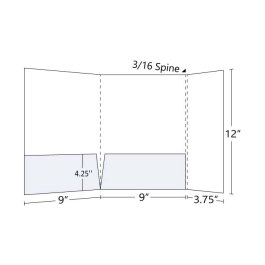 9x12 4.25inch Pocket Folder - Inside Right Lateral Flap