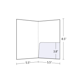 5.5x8.3 Pocket Folder with 4 inch curved pocket