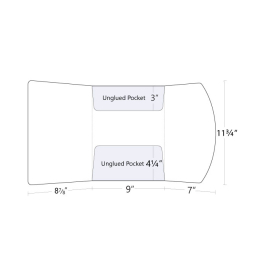 Tri-Panel Folder with two central pockets (Unglued)