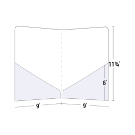 Round Corners Pocket Folder With Diagonal Pockets