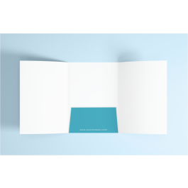 Tri - Panel Folder with Central pocket (Unglued) 9x12