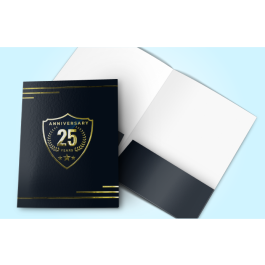 9x12 Luxury Pocket Folders - Soft Touch Laminated + Foil