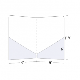 Round Corners Pocket Folder With Diagonal Pockets